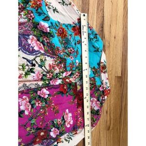 John Mark | Tops | John Mark Womens Patchwork Floral Artsy Print Button ...